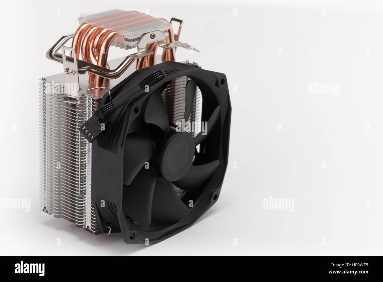 New modern fan for processor on white background Stock Photo - Alamy