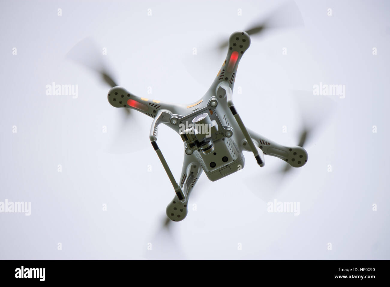 Drone flying from low point of view Stock Photo - Alamy