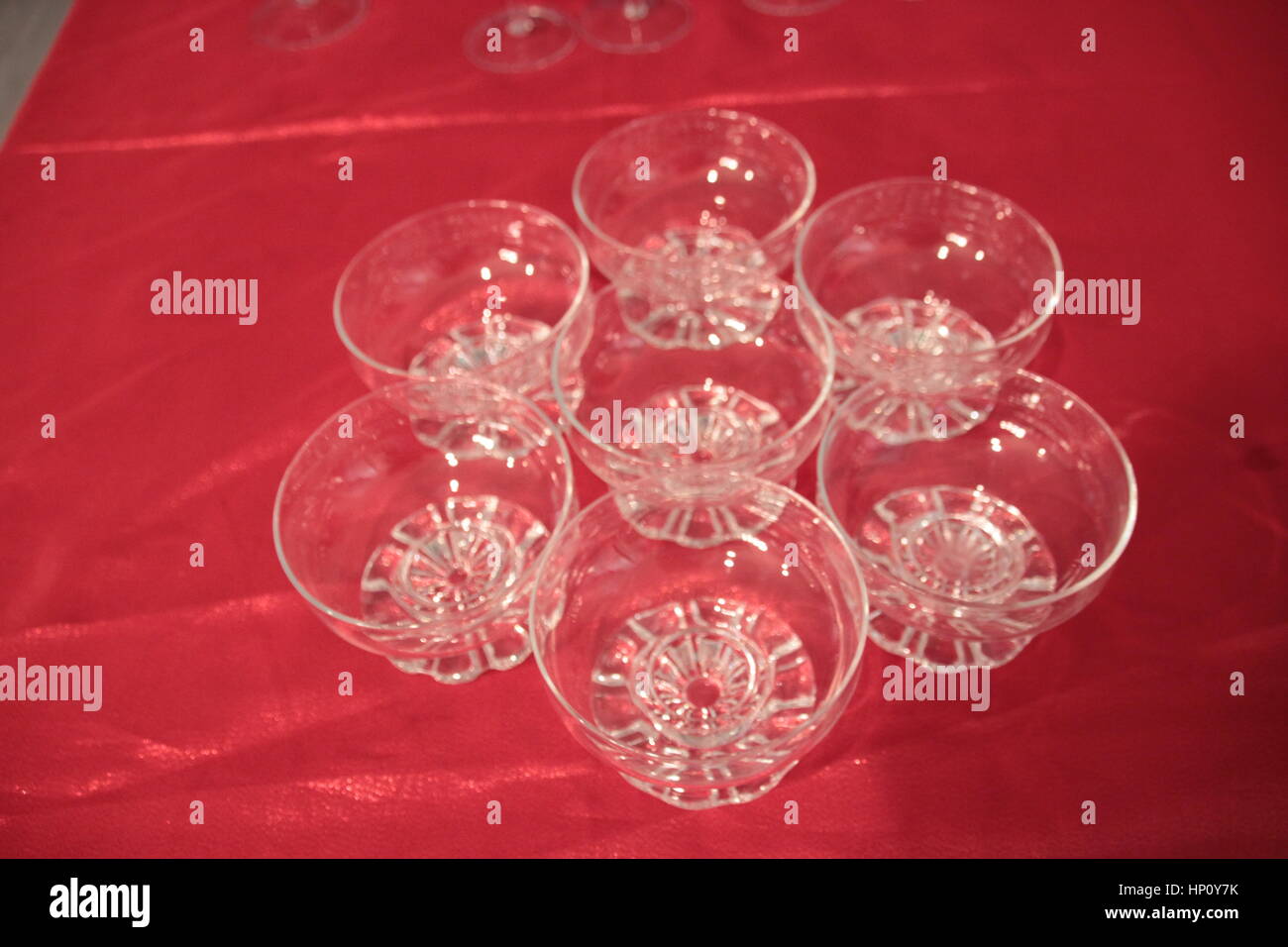 This is a unique picture of 7 compote/dessert cups with rare vintage ...
