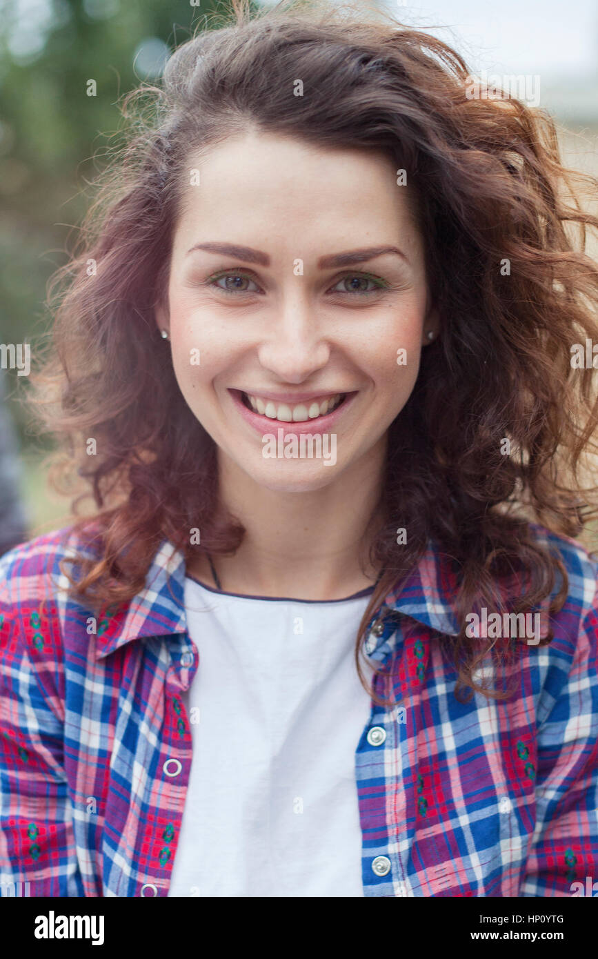 Curly cheerfully hi-res stock photography and images - Alamy
