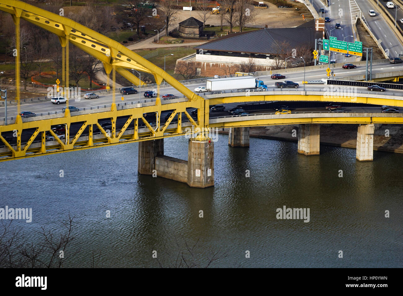 Pittsburgh suspension bridges hi-res stock photography and images - Alamy