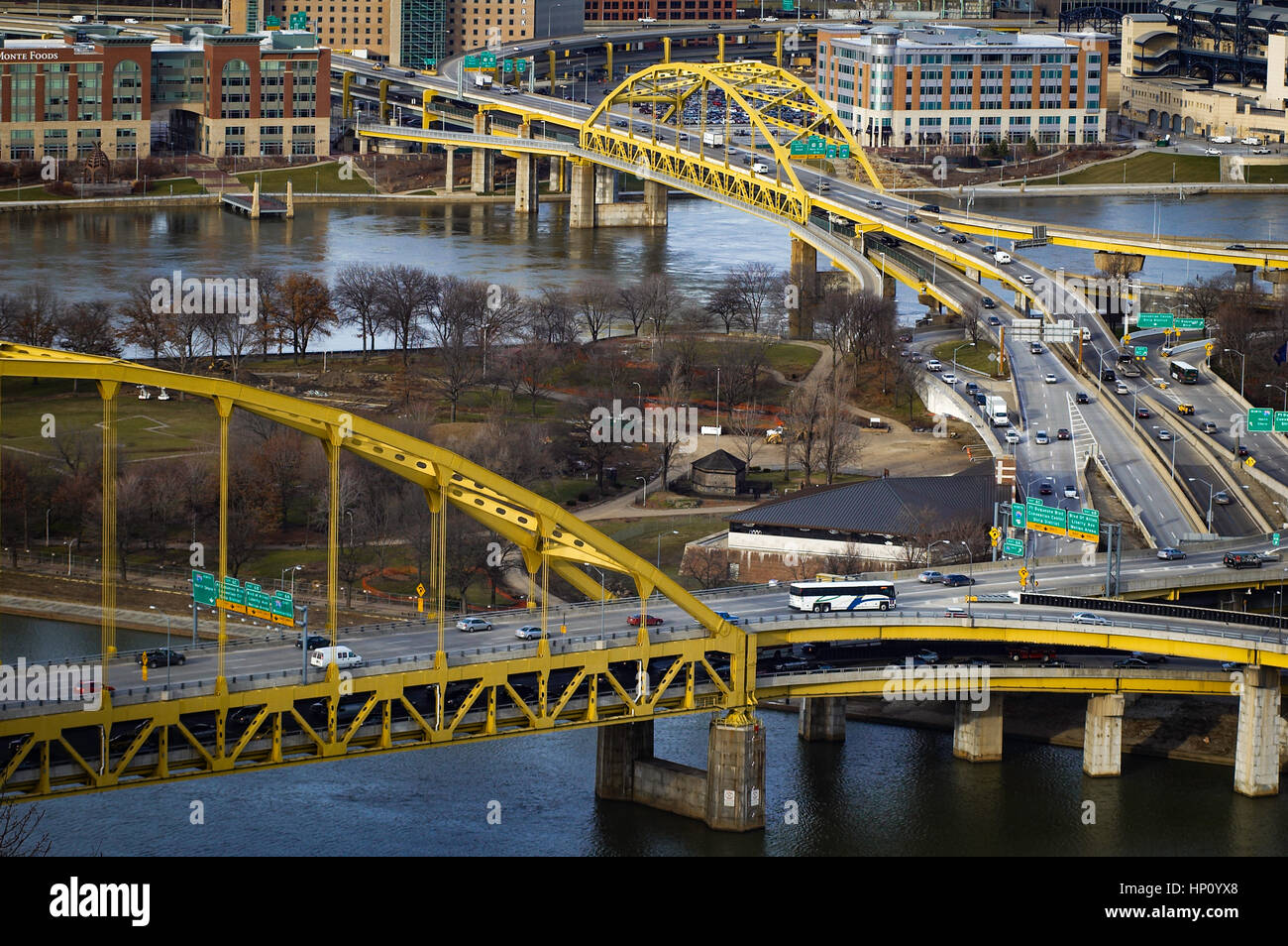 Pittsburgh suspension bridges hi-res stock photography and images - Alamy