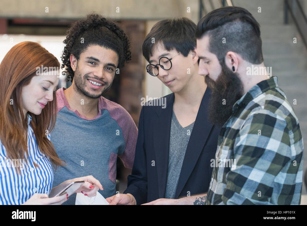 Team working together on project Stock Photo - Alamy