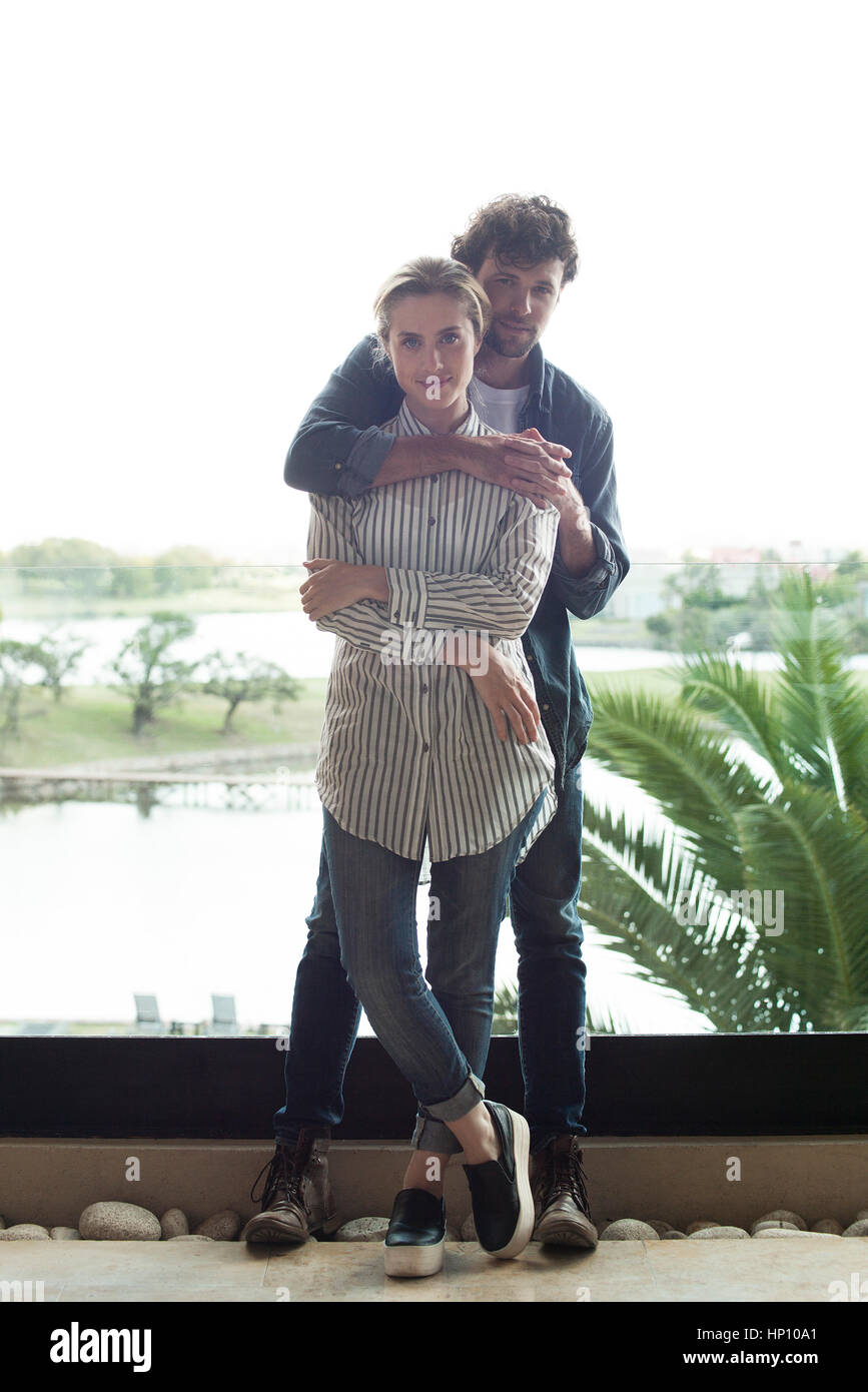 Couple at resort, portrait Stock Photo - Alamy