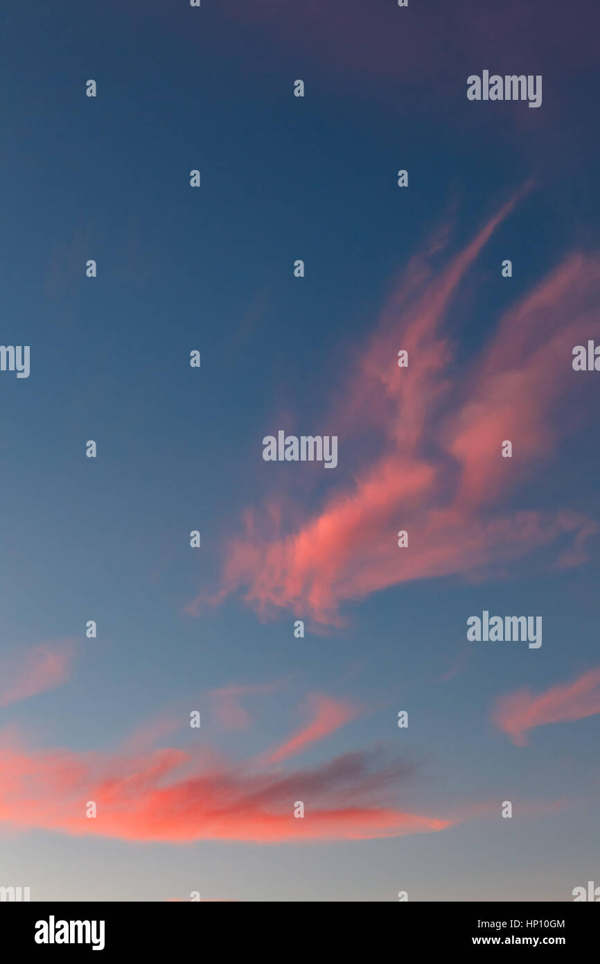 Beautiful pink sunset clouds Stock Photo - Alamy