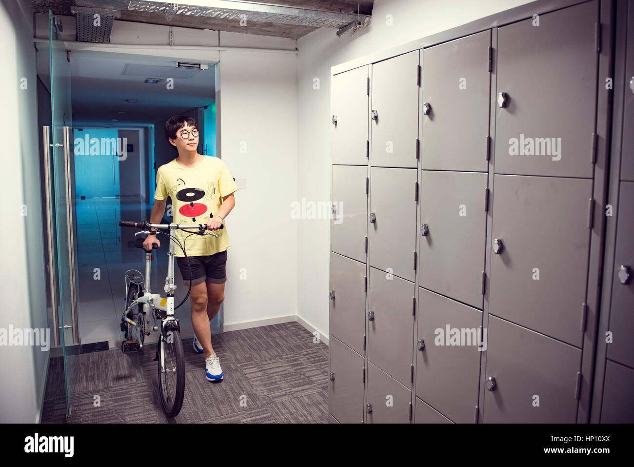 Bicycle lockers hi-res stock photography and images - Alamy