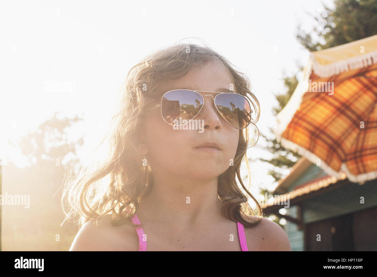 Girl wearing sunglasses, portrait Stock Photo - Alamy
