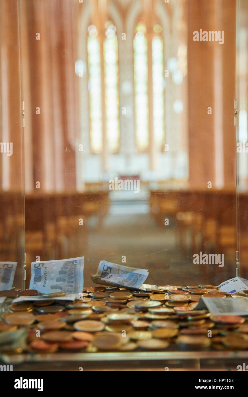 donation for church aid Stock Photo - Alamy