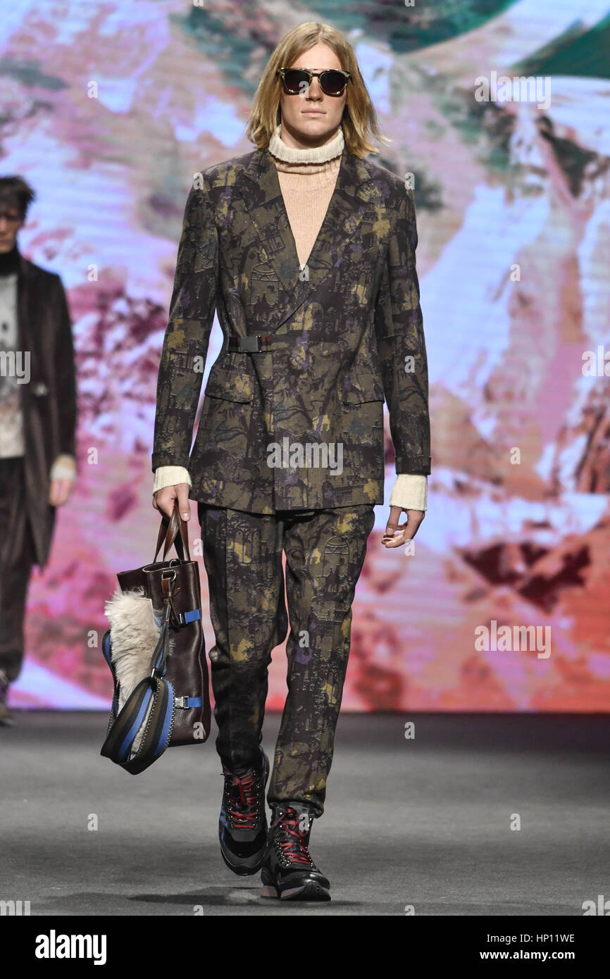Milan Fashion Week Men's - ETRO - Catwalk Featuring: Model Where: Milan ...