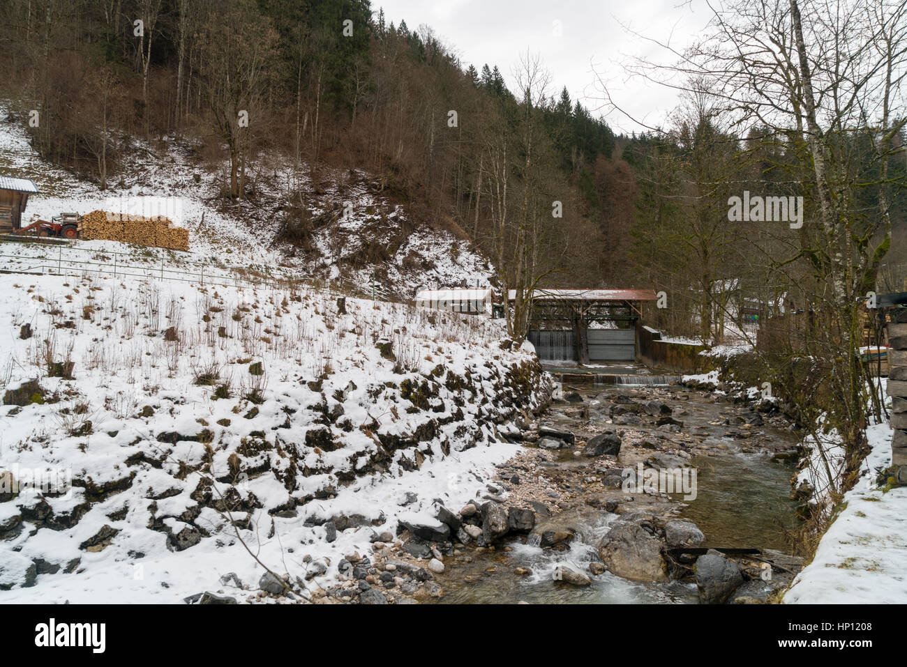 Winter in Gorge Partnachklamm in Garmisch-Partenkirchen, Bavaria ...