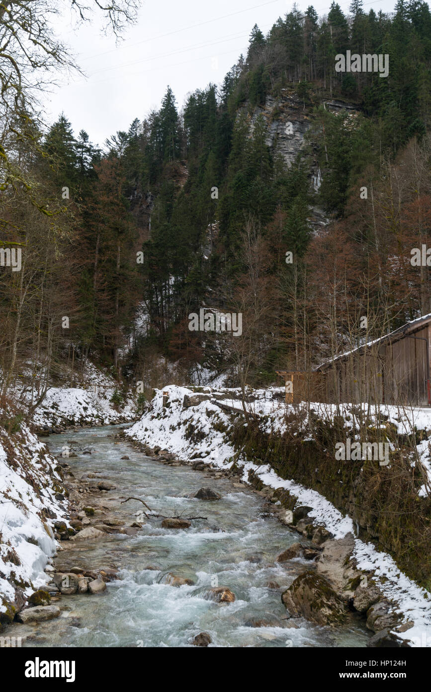 Winter in Gorge Partnachklamm in Garmisch-Partenkirchen, Bavaria ...