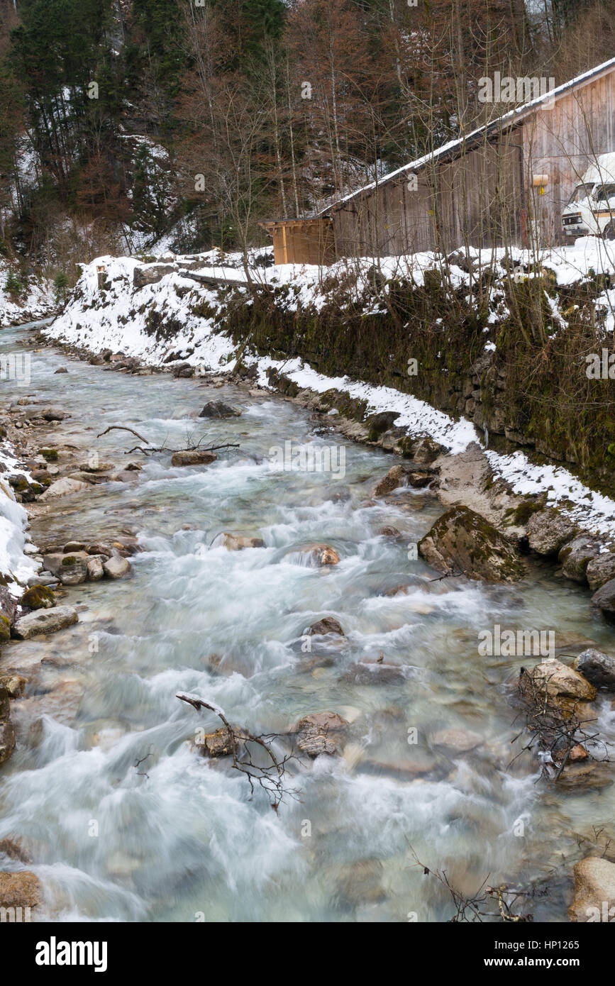 Winter in Gorge Partnachklamm in Garmisch-Partenkirchen, Bavaria ...