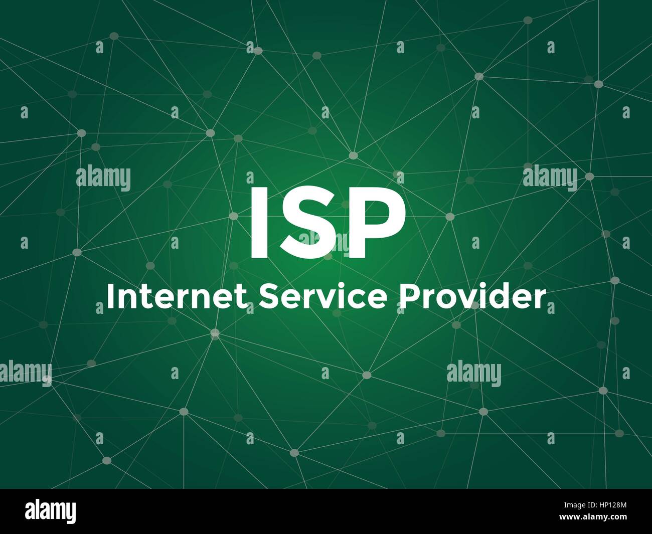 isp internet service provider white text illustration with green ...