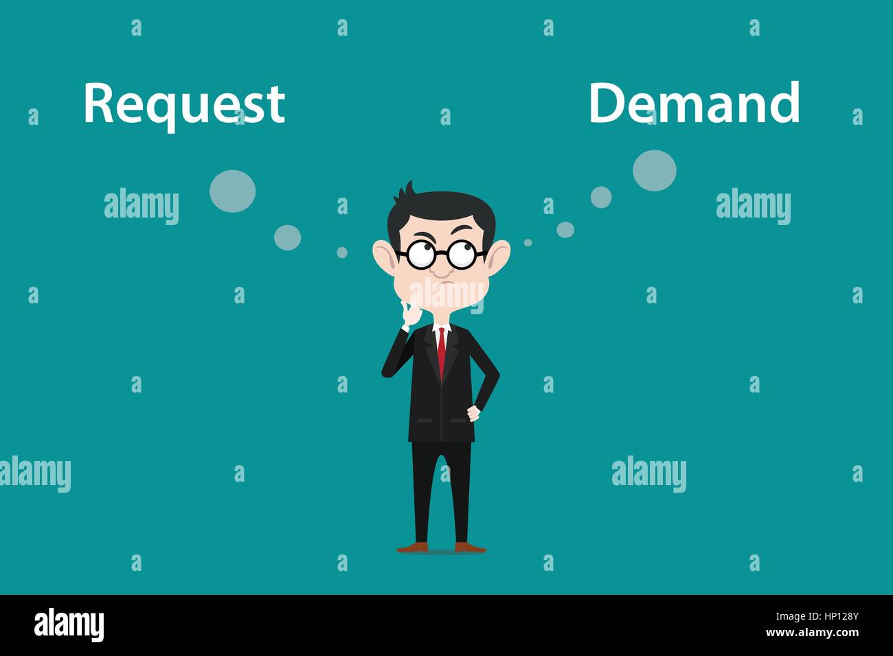 illustration of a man wearing spectacles confuse about the difference ...