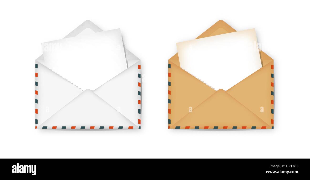 Open brown envelope Stock Vector Images - Alamy