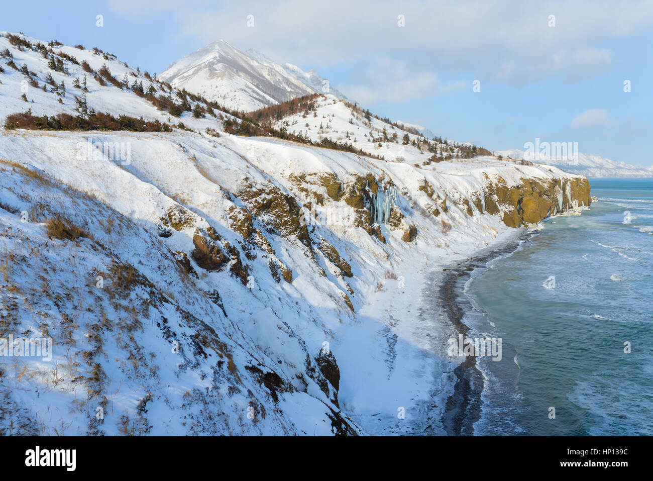 Mountains on the seaside, Sakhalin, Russia Stock Photo - Alamy