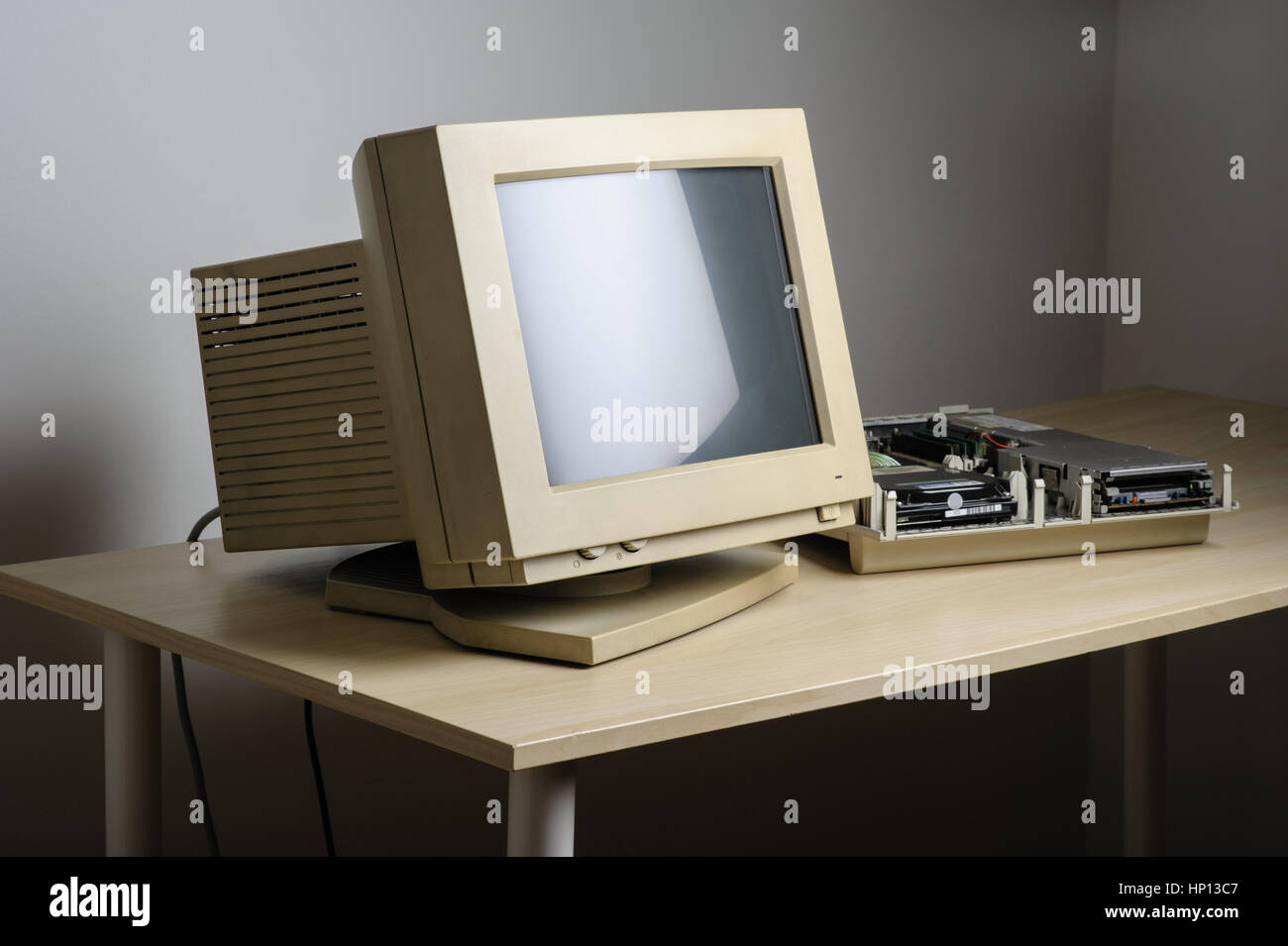 old and dirty CRT computer monitor Stock Photo - Alamy