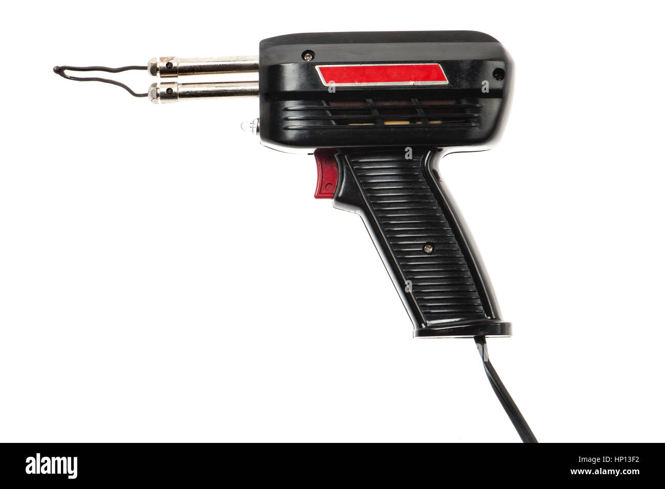 closeup old soldering iron isolated on white background Stock Photo - Alamy