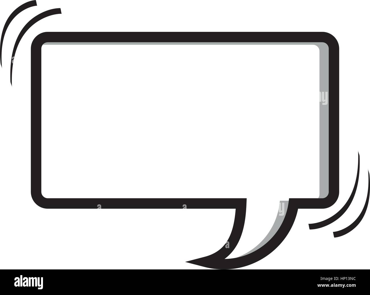 monochrome silhouette rectangle shape dialog box vector illustration ...