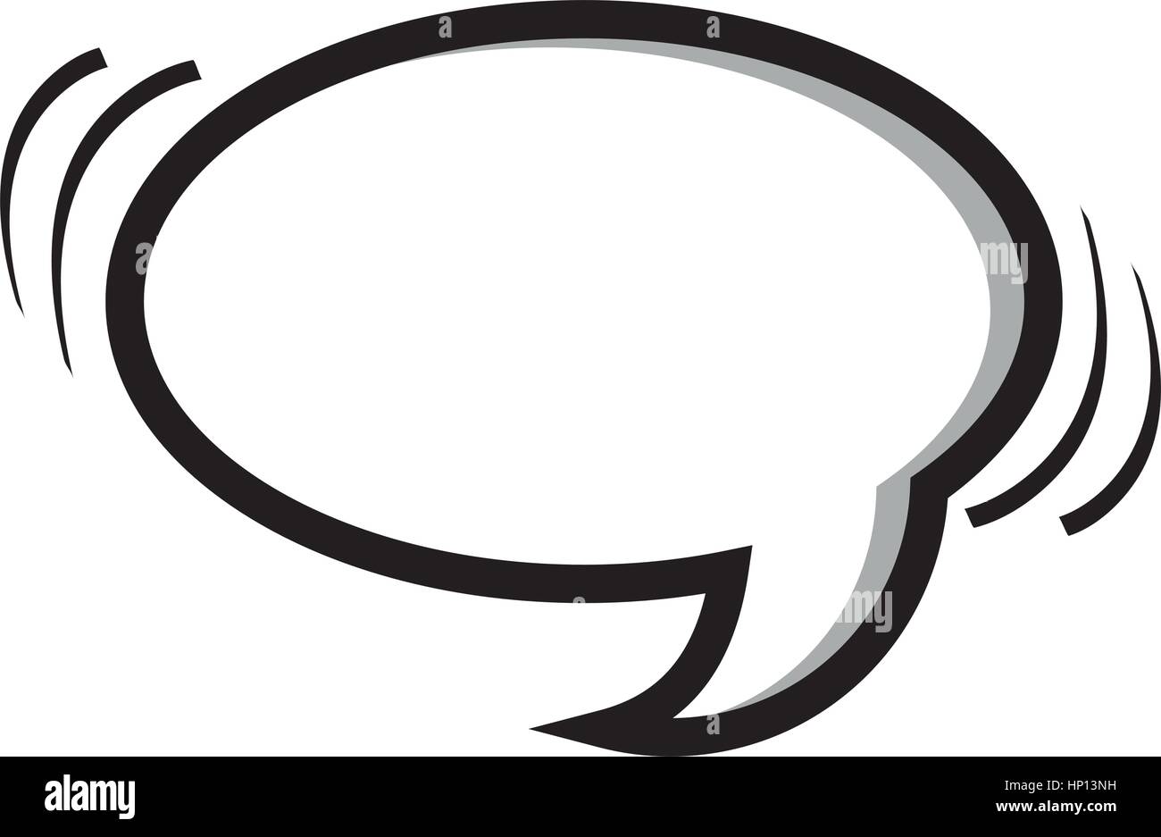 monochrome silhouette oval shape dialog box vector illustration Stock ...