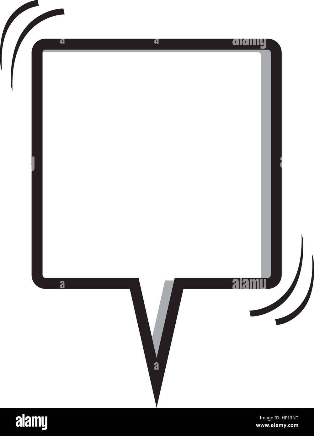monochrome silhouette square shape dialog box vector illustration Stock ...