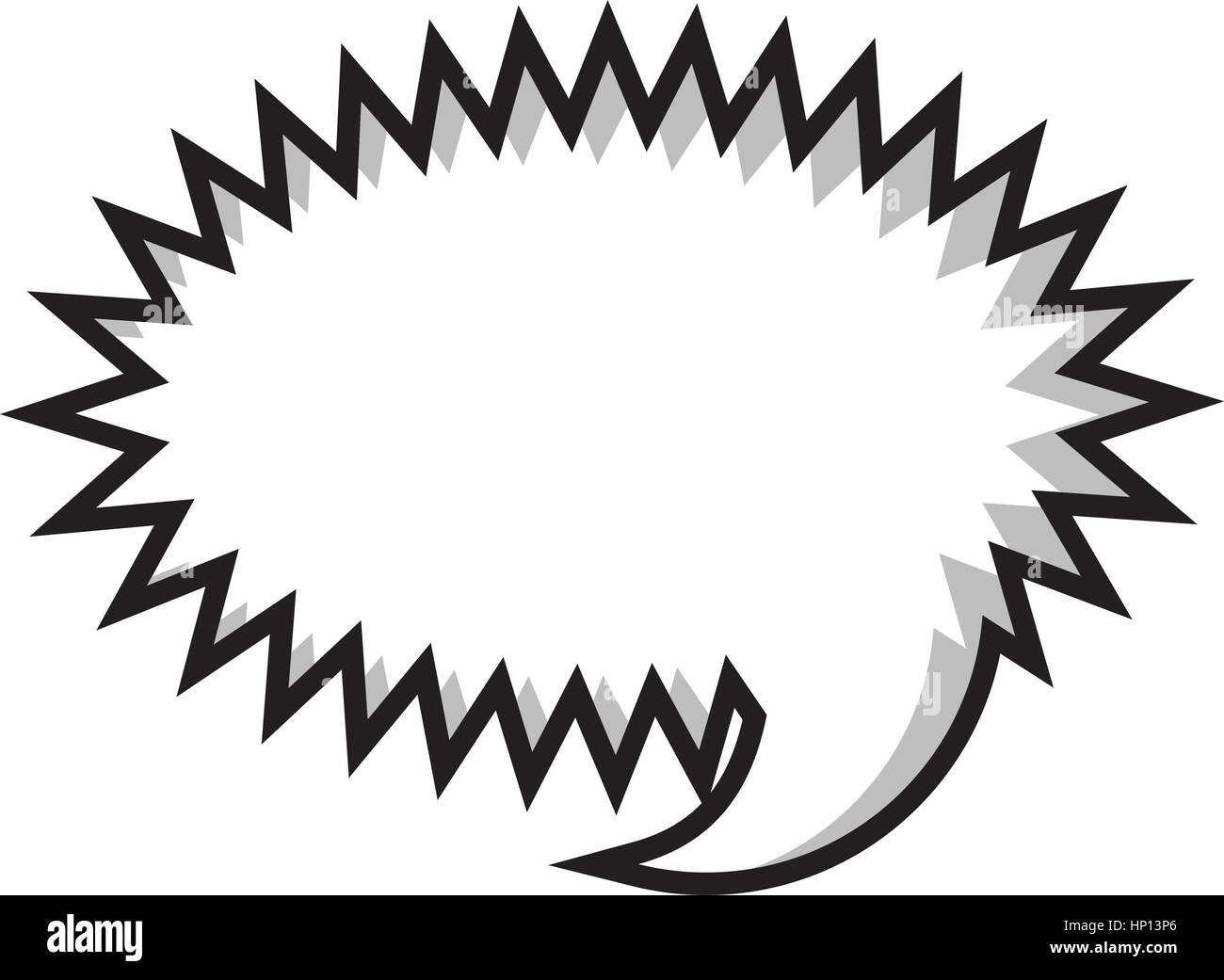 monochrome silhouette rounded callout scream for dialogue vector ...