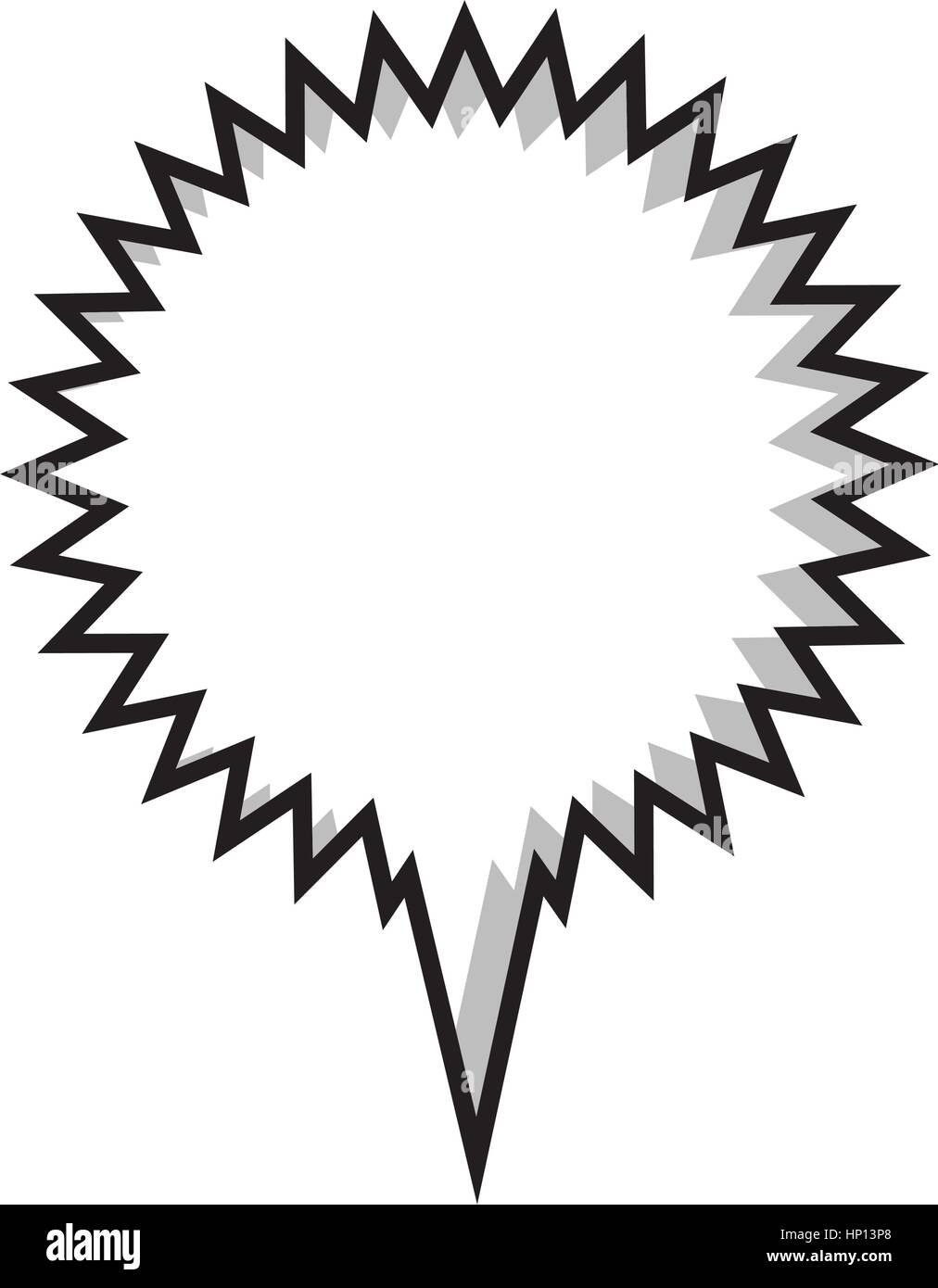 monochrome silhouette circular callout scream for dialogue vector ...