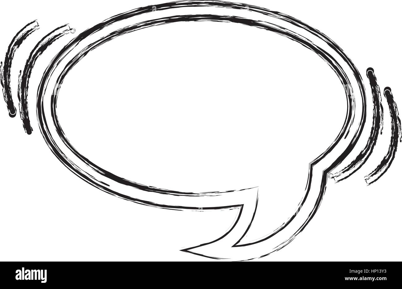 blurred silhouette oval shape dialog box vector illustration Stock ...