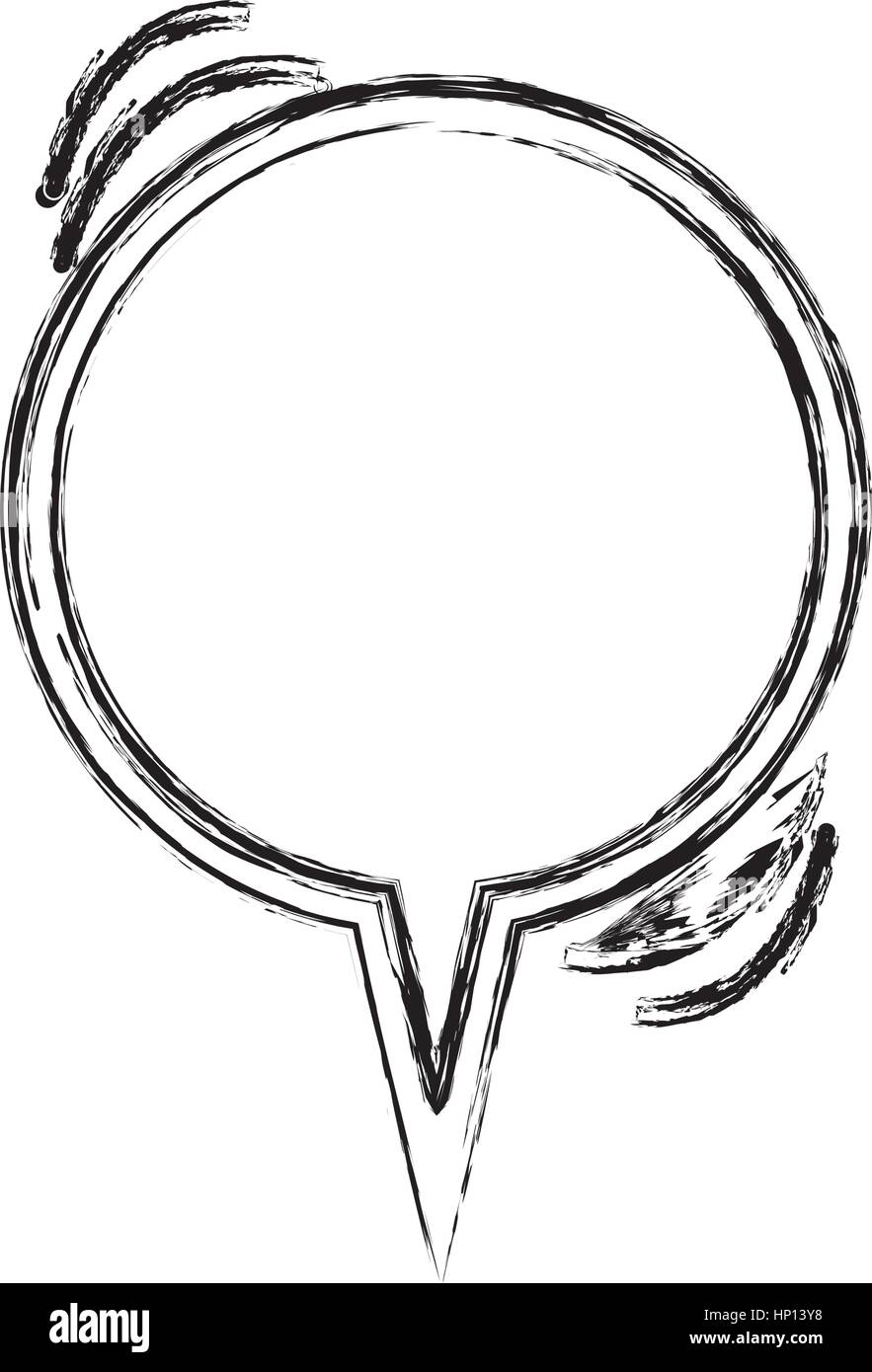 blurred silhouette circular shape dialog box vector illustration Stock ...