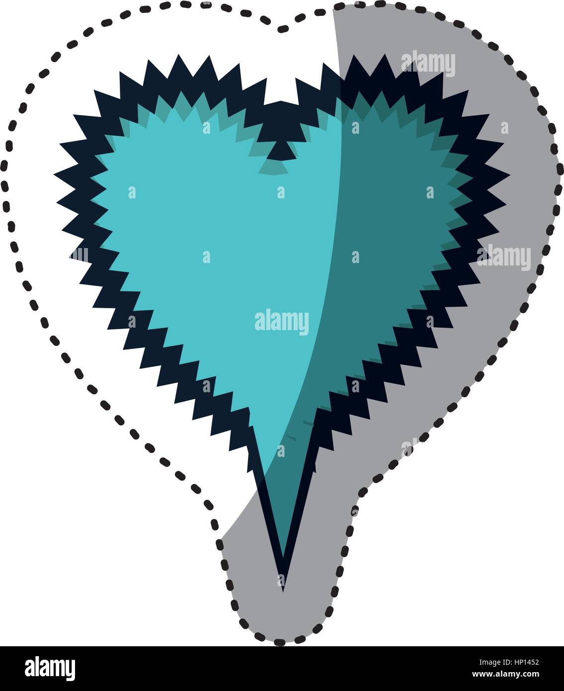 blue sticker heart shape callout scream for dialogue vector ...
