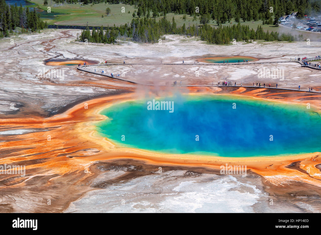 Colorful of Grand Prismatic Spring in Yellowstone National Park ...