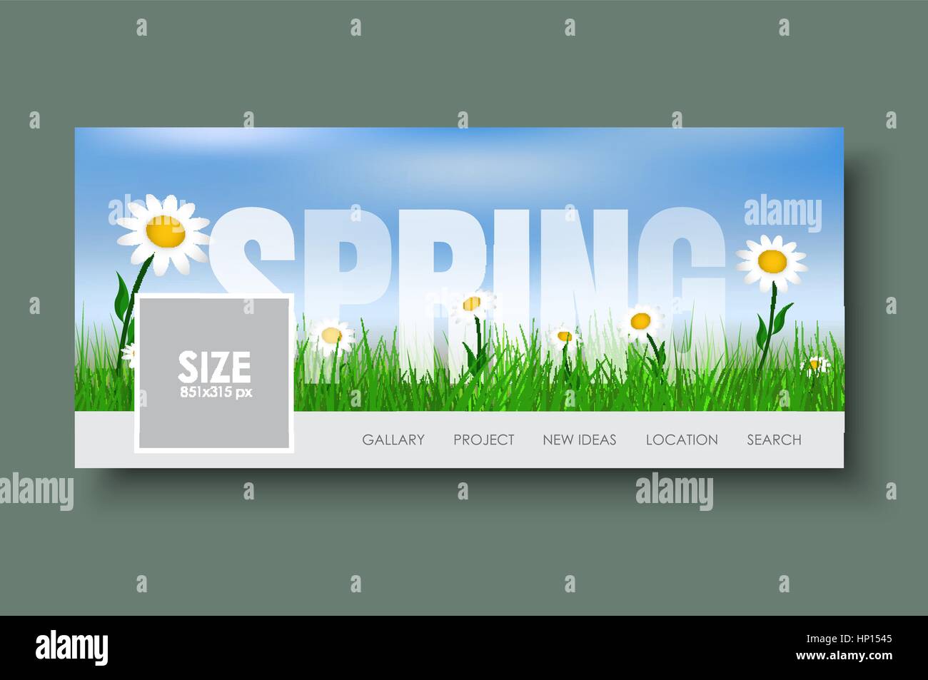 Banner with a green background Stock Vector Images - Alamy