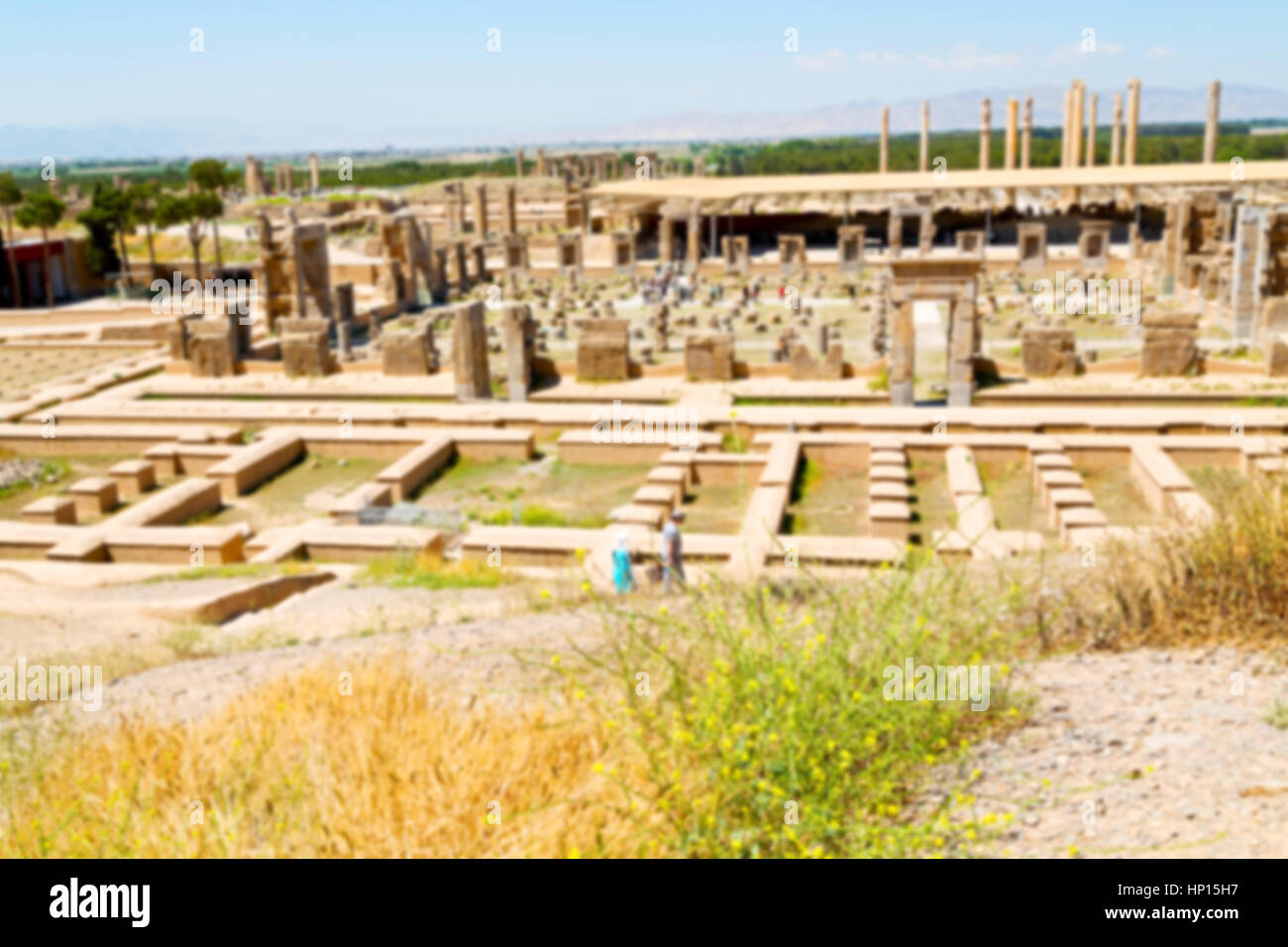 blur in iran persepolis the old ruins historical destination monuments ...