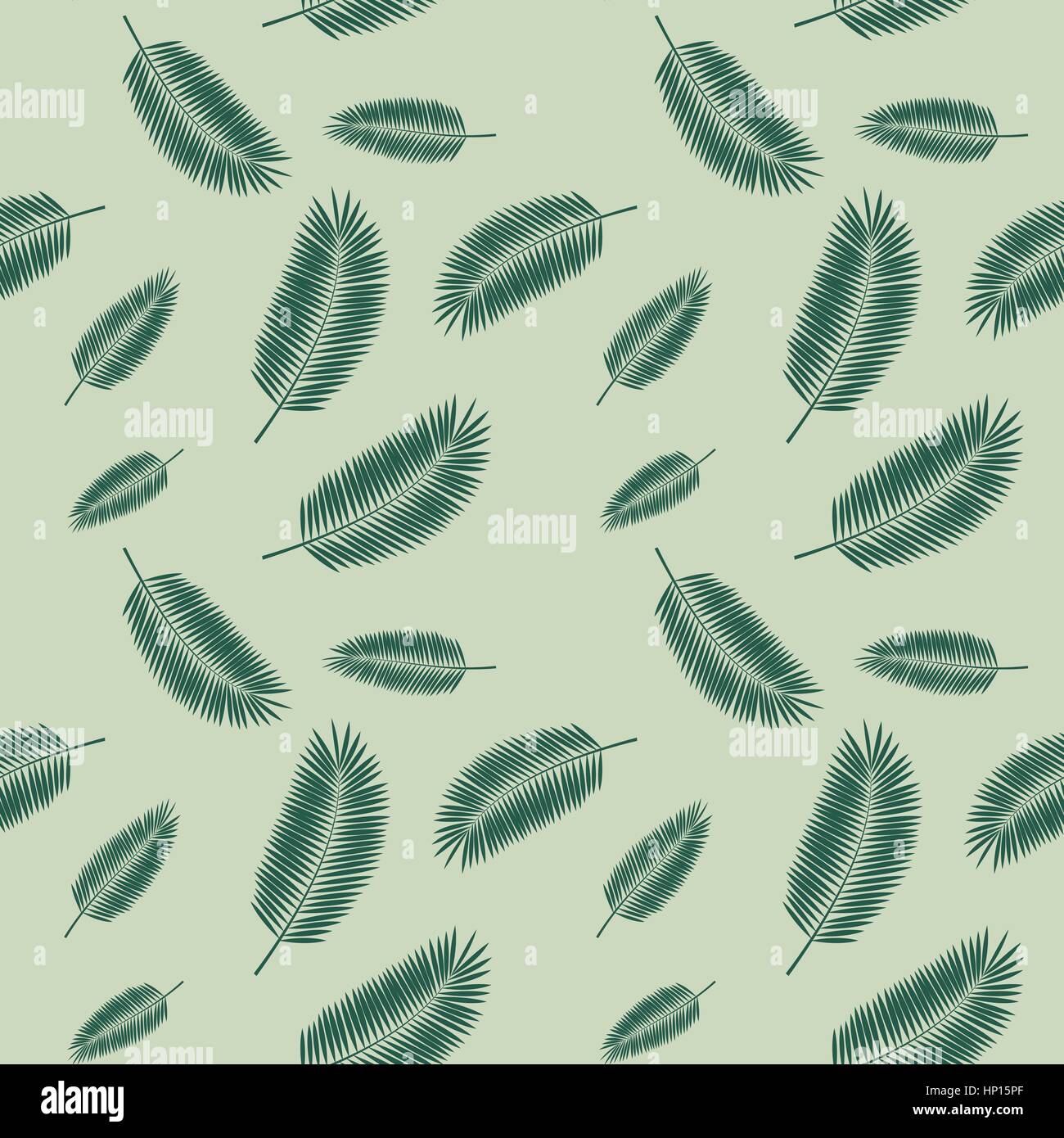 Palm Leaf Seamless Pattern Background Vector Illustration EPS10 Stock ...