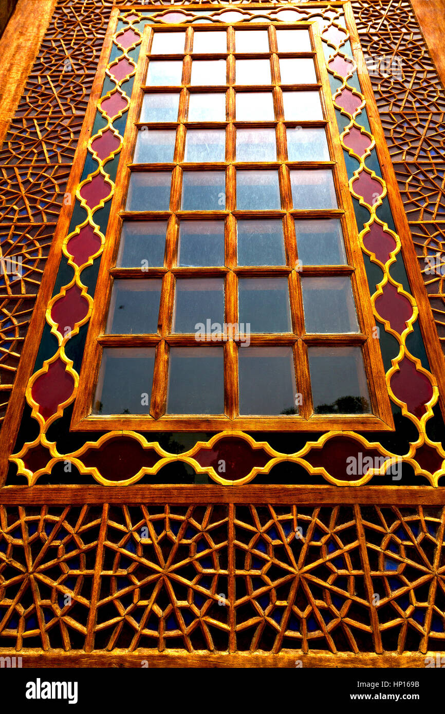 blur in iran shiraz the old persian architecture window and glass in ...