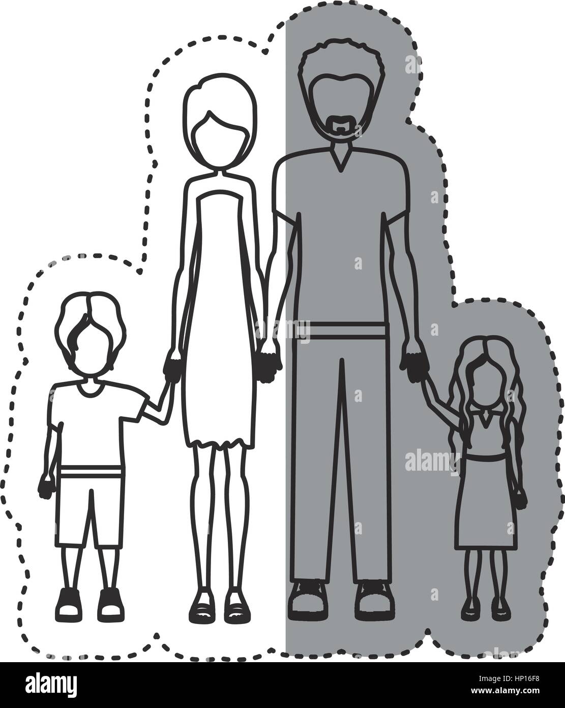 people couple with their children icon Stock Vector Image & Art - Alamy
