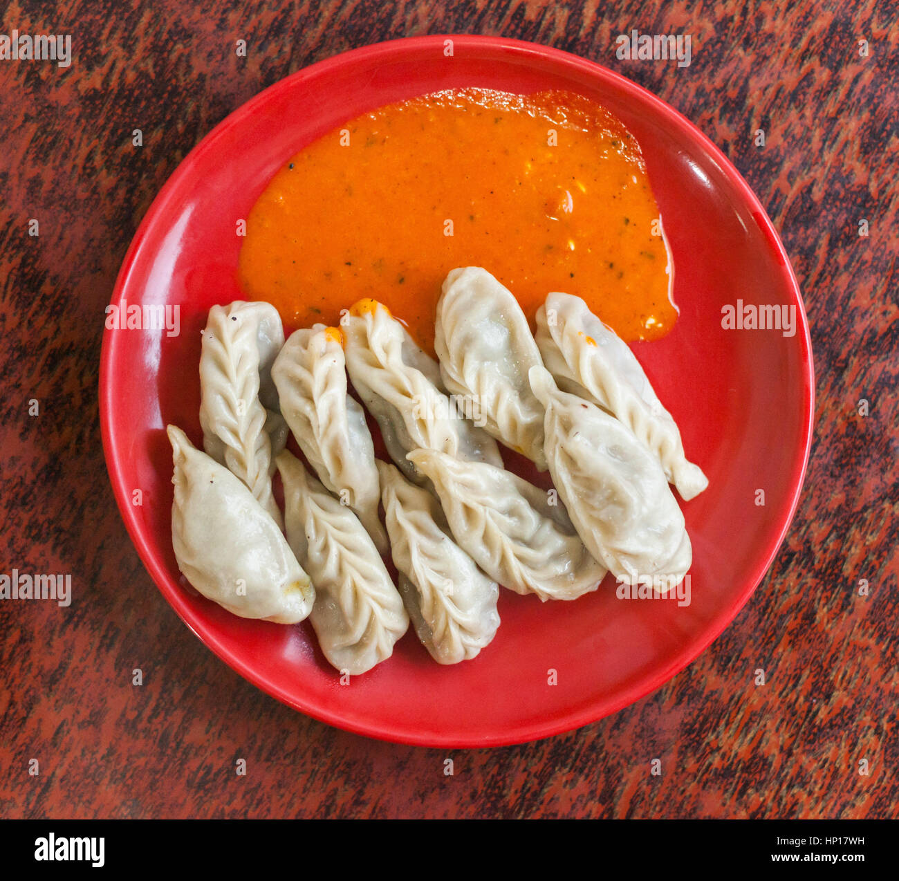 Vegetarian Tibetan Momo dumplings in Nepal Stock Photo - Alamy