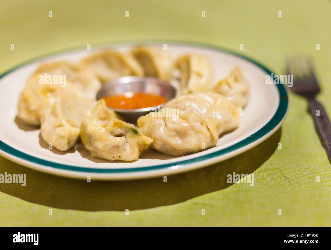 Traditional Tibetan momo dumplings in Nepal Stock Photo - Alamy