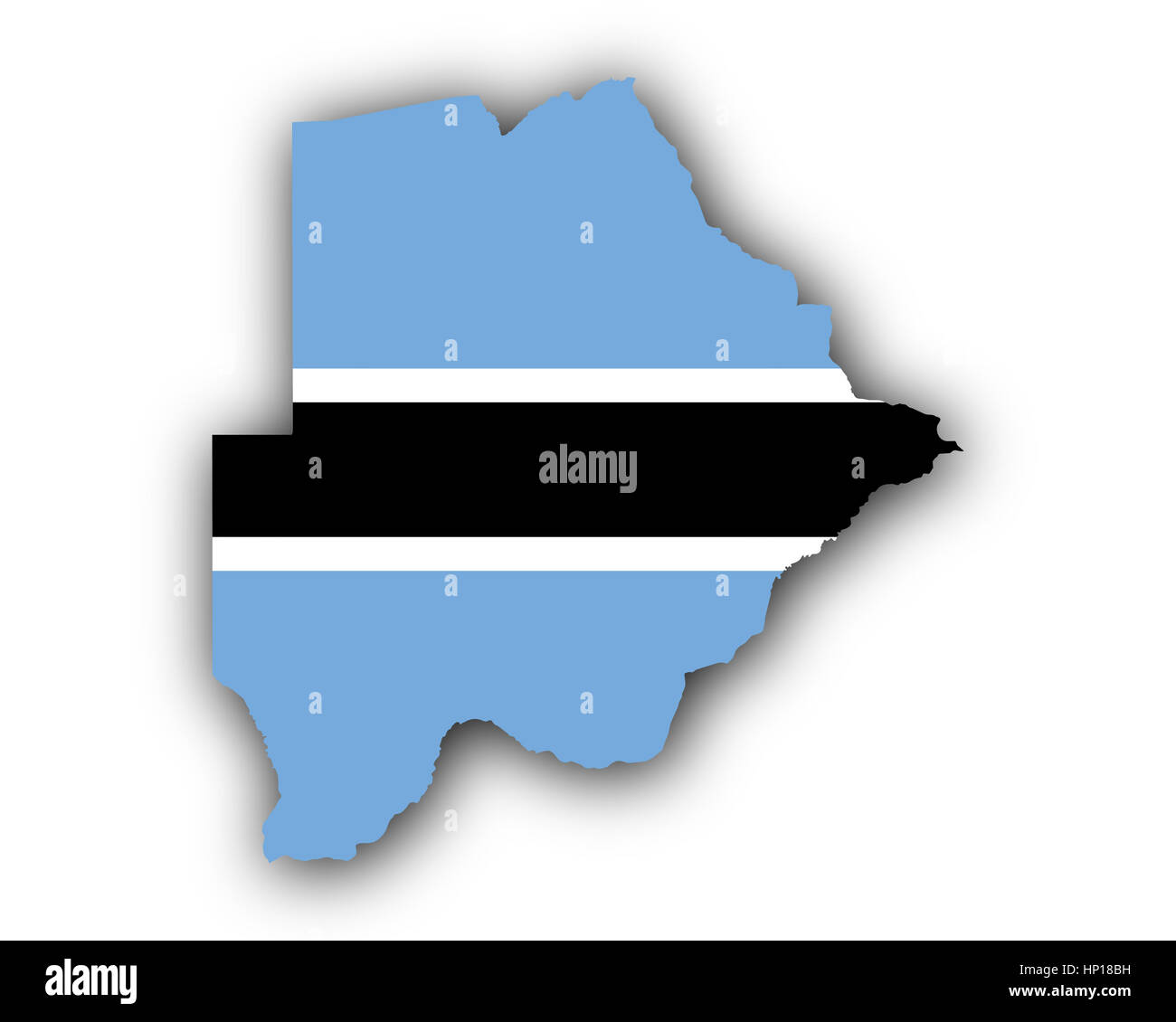 Map and flag of Botswana Stock Photo - Alamy