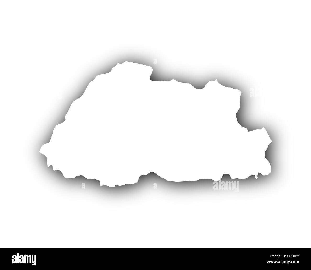 Bhutan Map Without Name