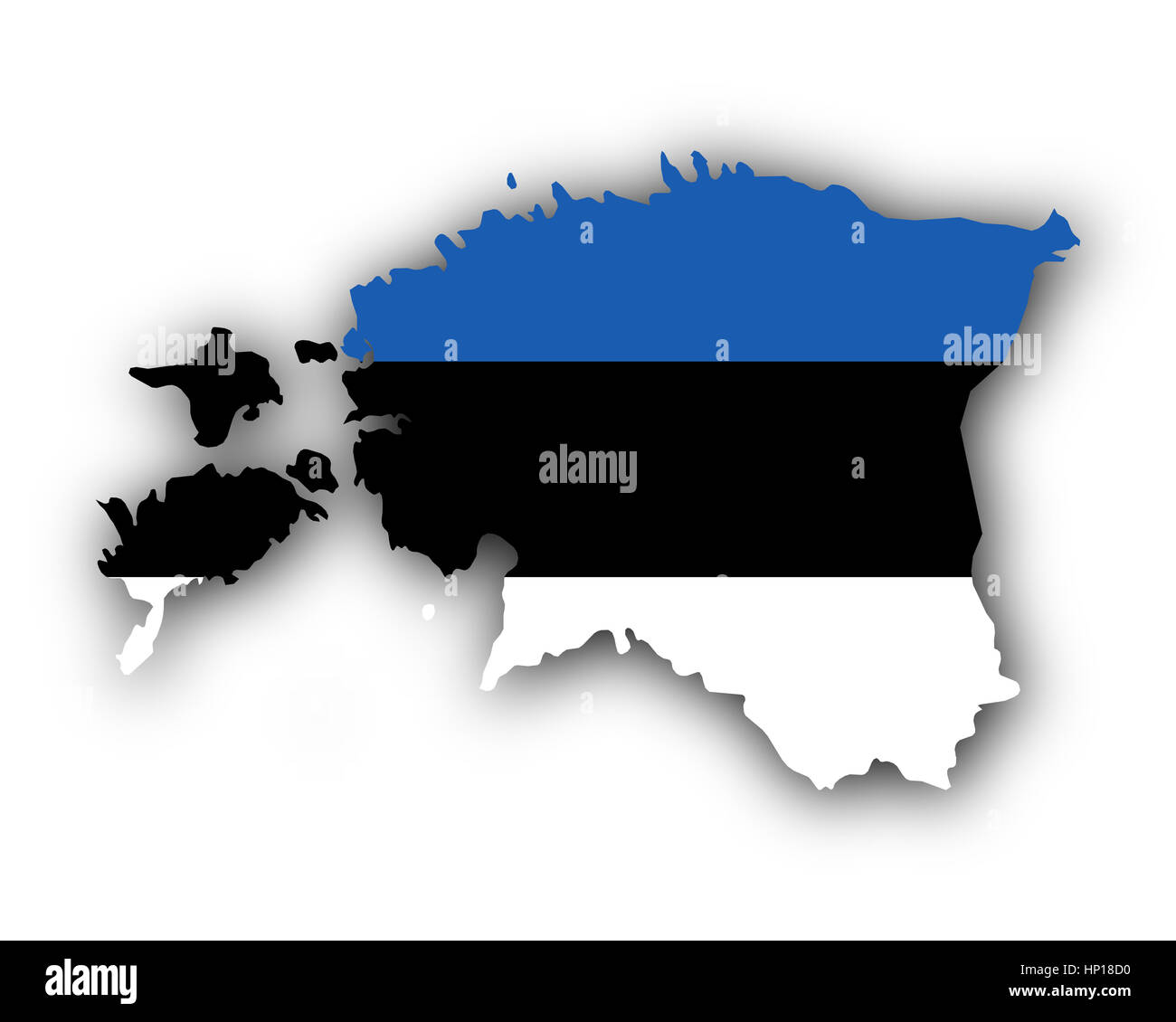 Map and flag of Estonia Stock Photo - Alamy