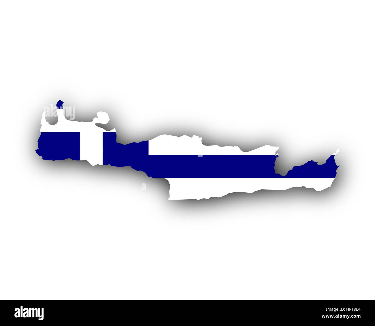 Map and flag of Crete Stock Photo - Alamy