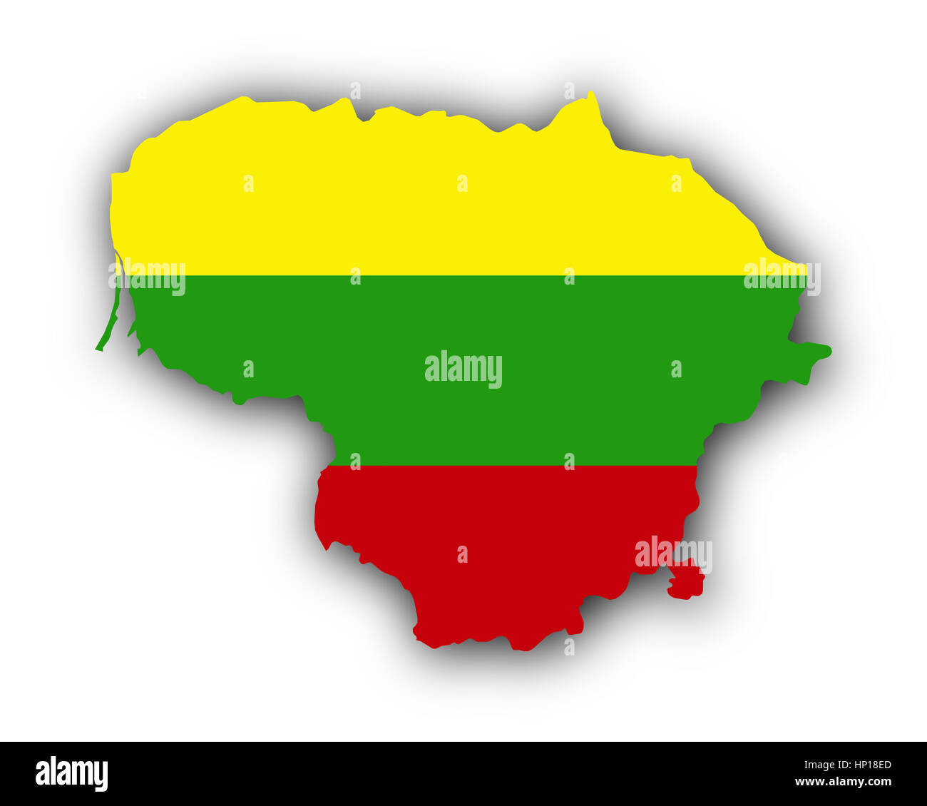 Map and flag of Lithuania Stock Photo - Alamy