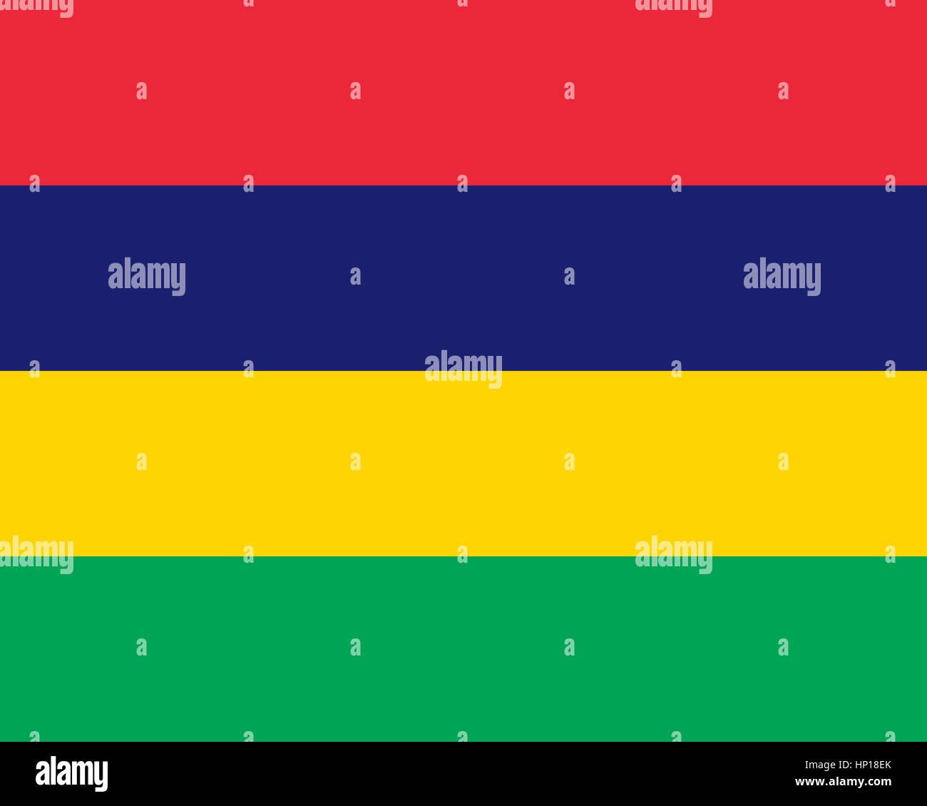 Colored flag of Mauritius Stock Photo - Alamy