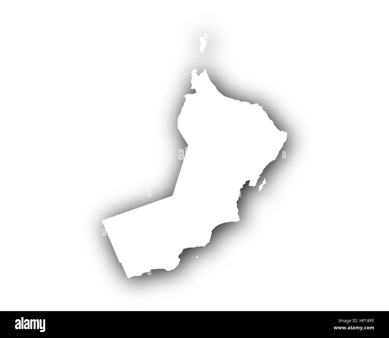 Map of oman isolated Black and White Stock Photos & Images - Alamy
