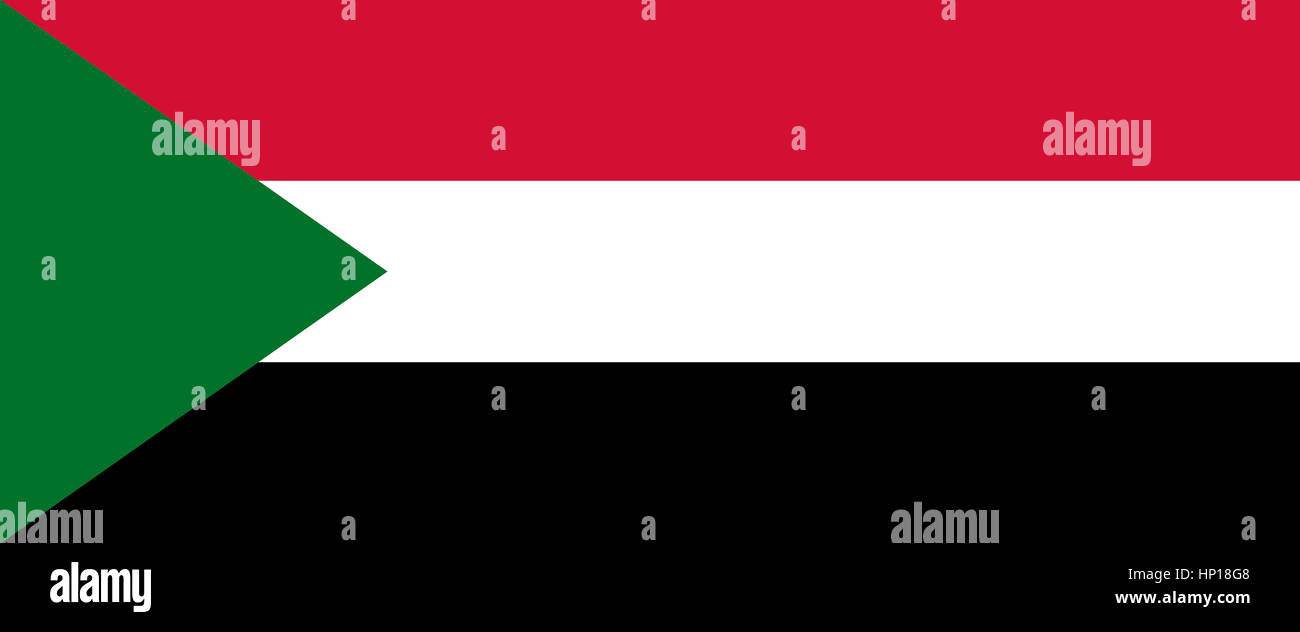 Colored flag of Sudan Stock Photo - Alamy