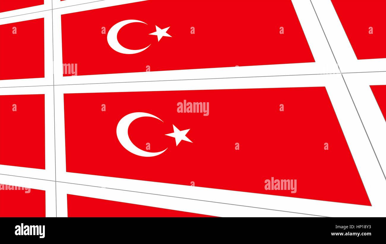 Postcards with Turkish national flag Stock Photo - Alamy