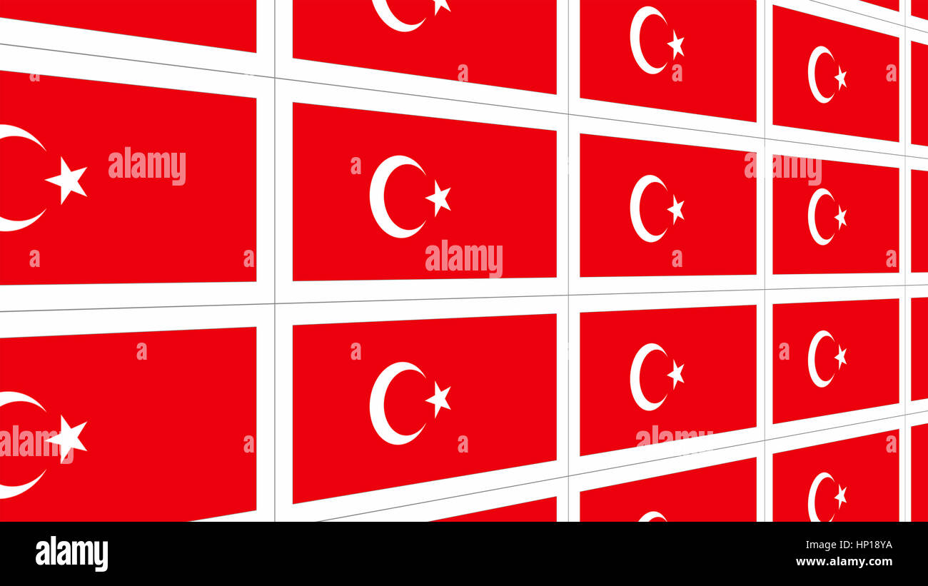 Postcards with Turkish national flag Stock Photo - Alamy
