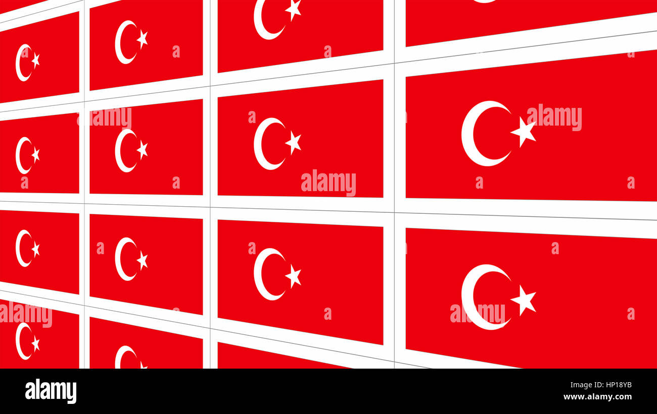 Postcards with Turkish national flag Stock Photo - Alamy