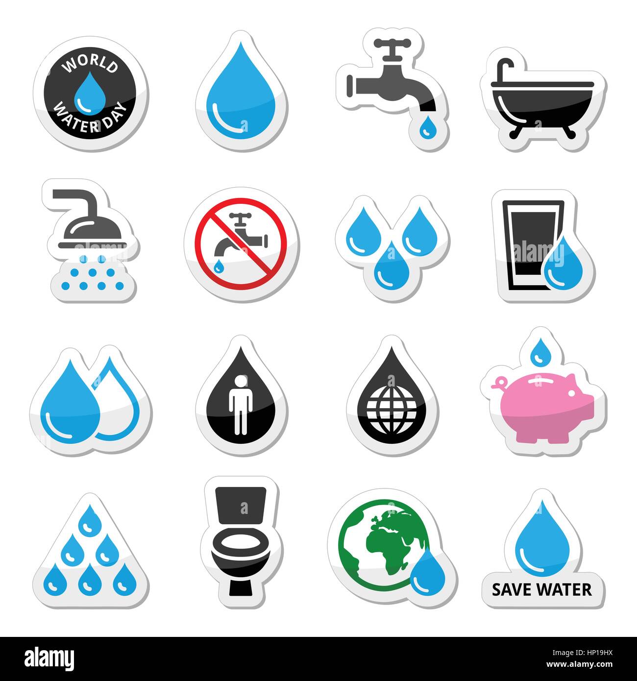 World Water Day Icons Ecology Green Concept Stock Vector Image And Art